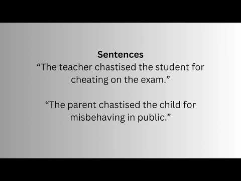 chastise #englishlanguage #englishvocabulary #meaning #sentences