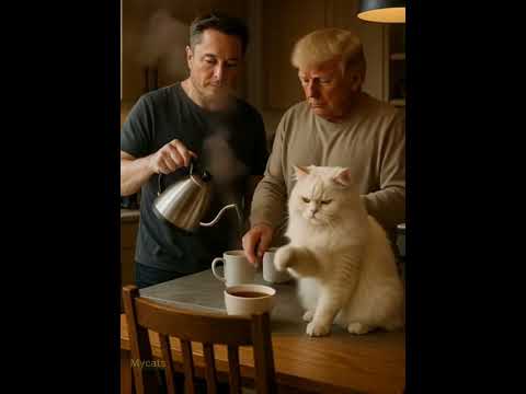 Trump & Elon Take Tea Orders from a Bossy Cat?! โ๐