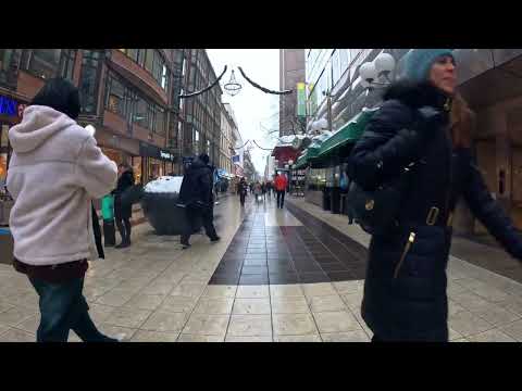 Drottninggatan, Stockholm, November 30, 2023, 4K, GoPro Hero 12