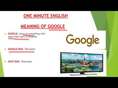MEANING OF THE WORD GOOGLE