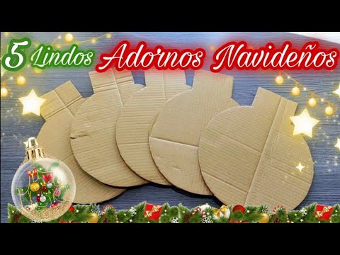 MANUALIDADES NAVIDEÑAS 🎄 IDEAS PARA DECORAR LA PUERTA O EL ÁRBOL - DIY CHRISTMAS - IDEAS CON CARTÓN