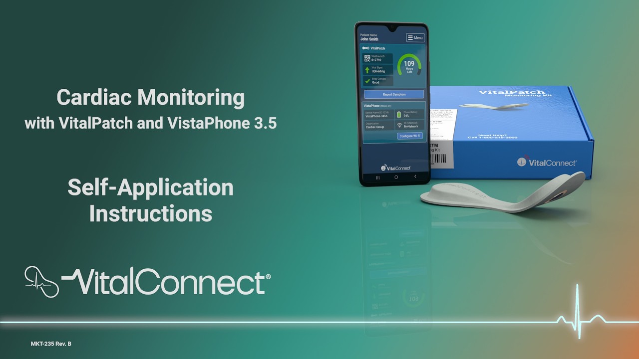 VitalConnect Cardiac Monitoring Instructional Video (Release 3.5, February 2026), MKT-235 Rev. B
