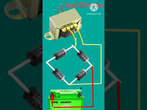 12 volt battery charger wiring diagram with transformer #shorts