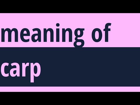 Carp Meaning | Meaning Of Carp | Carp Definition | #shorts #words #WordHeavy