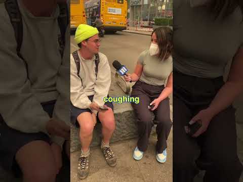 New Yorkers react to wildfire smoke and air quality alert