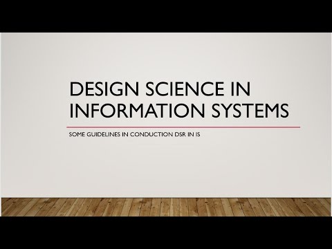 Design Research in Information Systems