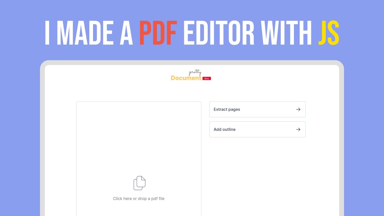 I made a PDF editor using only Javascript