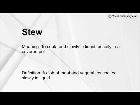 Stew Meaning