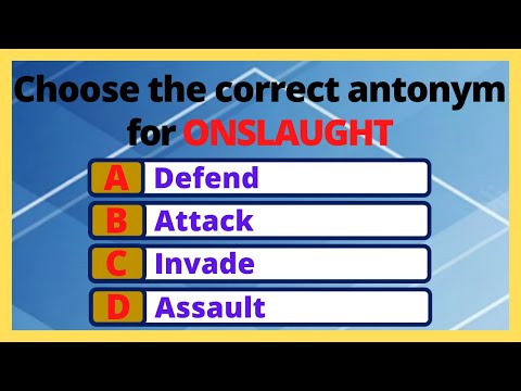 ANTONYMS QUIZ | WORDS OPPOSITE IN MEANING | CHOOSE THE CORRECT ANTONYM OF THE WORDS IN RED HIGHLIGHT