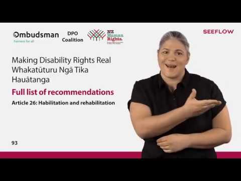 Article 26: Habilitation and rehabilitation
