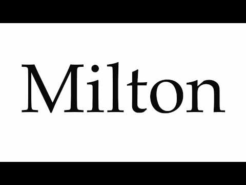 How to Pronounce Milton