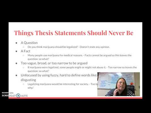Argumentative Thesis Statements