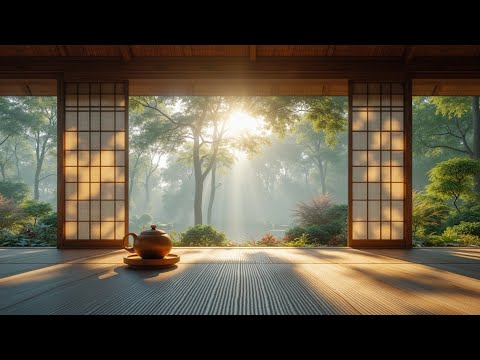 Relaxing Asian Music Flute for Tea Time & Peaceful Traditional Garden Ambience