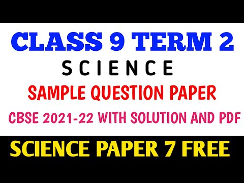 Class 9 Science Term 2 Sample Question Paper With Solution And PDF CBSE 2021-22 #class9