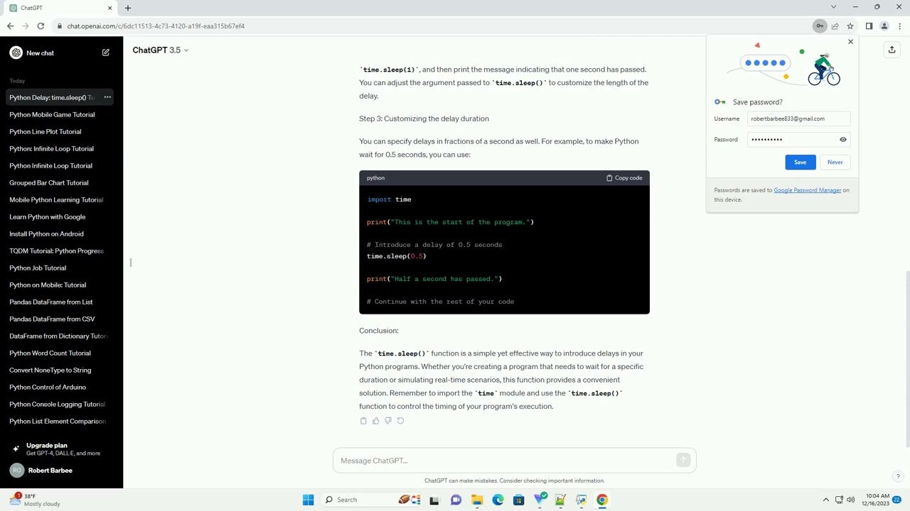 how to make python wait 1 second