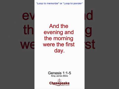 "In the beginning God created" Genesis 1:1 | Memorize or Ponder