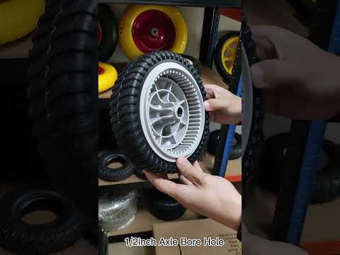 8 x 2 inch Lawnmower Replacement Wheel and Tires, Rubber Solid(set of 2)