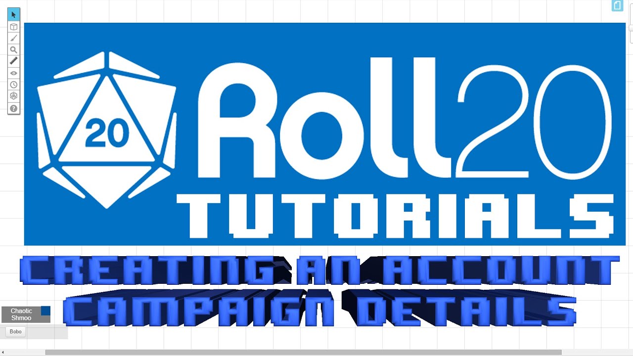 Roll20.net Tutorial 01: Creating an Account and Setting Up Campaign Details
