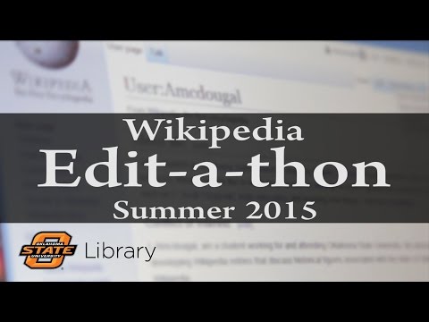Wikipedia Summer Edit-a-thon