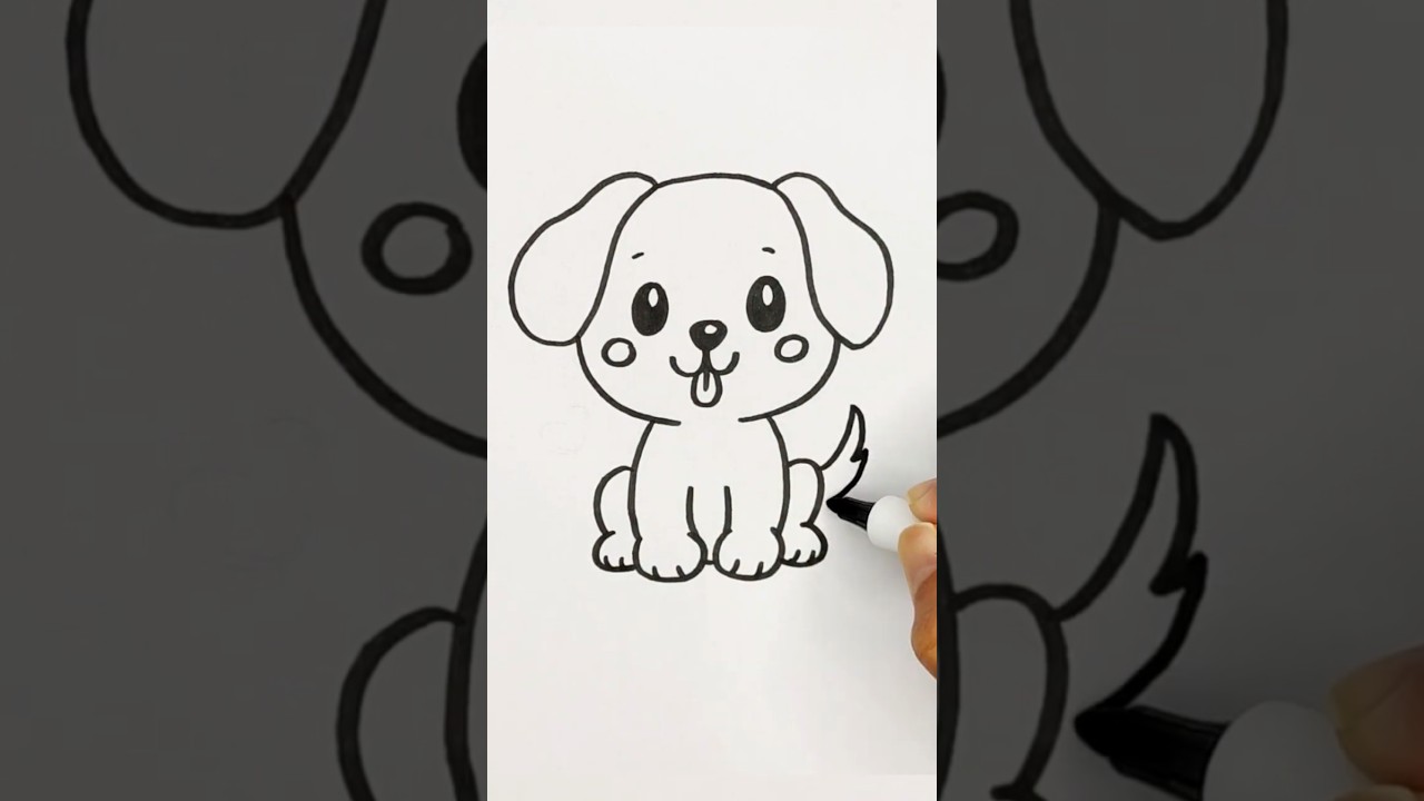 How To Draw A Cute Puppy #dog #art #drawing