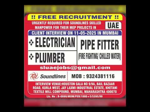 Gulf Job Vacancy | Saudi, Qatar, Oman, Kuwait, Bahrain, Dubai & Aramco | Interview date 12-May-2025