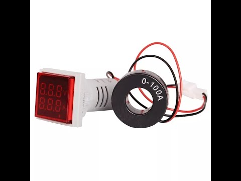 22mm Digital Display Round Square Dual Voltmeter Ammeter Ampere Current Voltage Hertz Frequency Mete