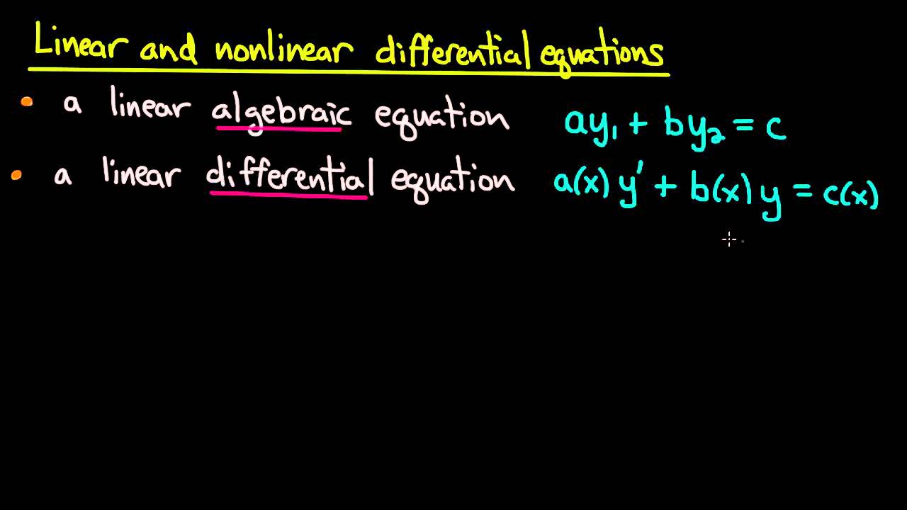 ODE | Linear versus nonlinear