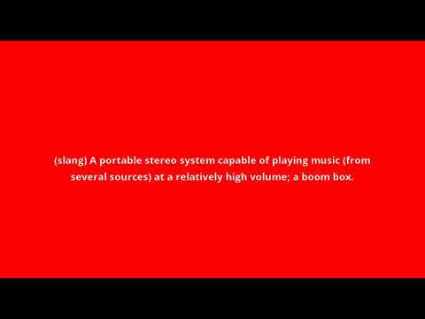 what is the meaning of ghetto blaster