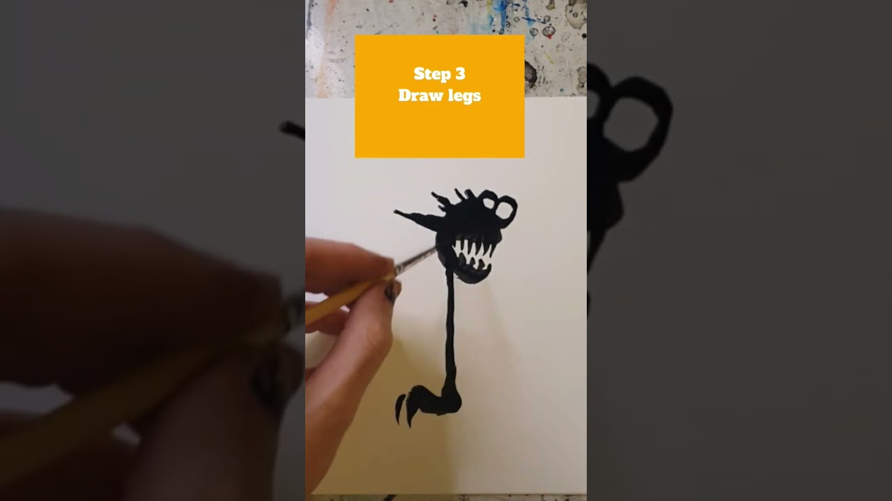 Super easy monster drawing tutorial! #inking inkin