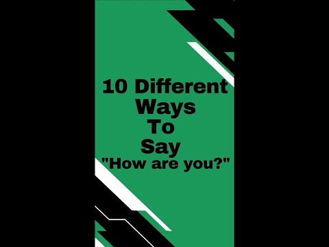 10 Different Ways to say "How are you?" #Shorts