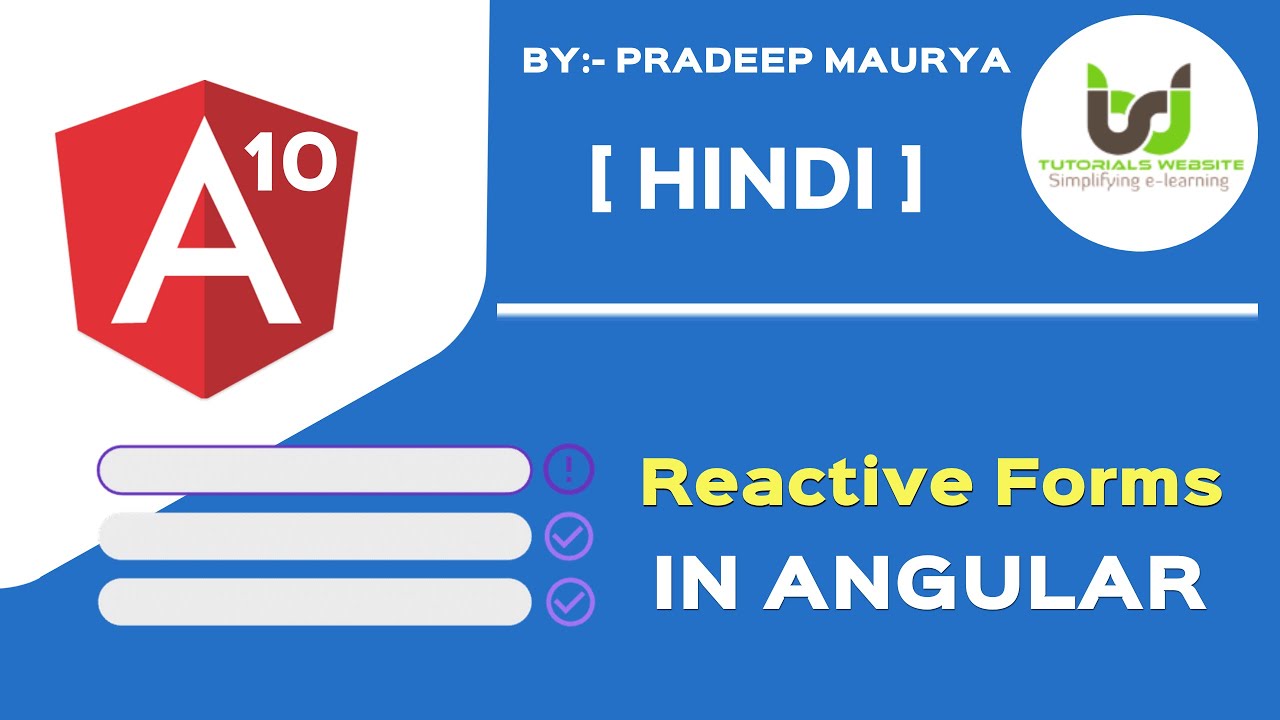 Reactive Forms In Angular Formcontrol Formgroup Angular 10 Tutorials In Hindi Part 35