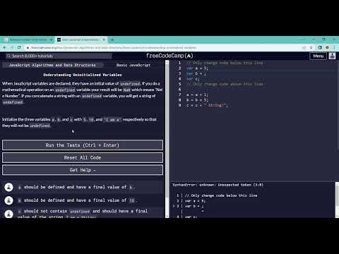 Basic JavaScript Understanding Uninitialized Variables FreeCodeCamp