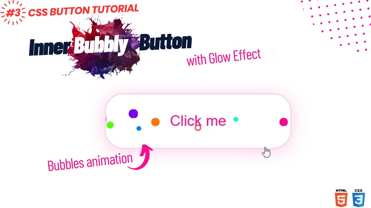 Inner Bubbly Button with Glow Effect | CSS Button Tutorial #3 | HTML CSS Javascript