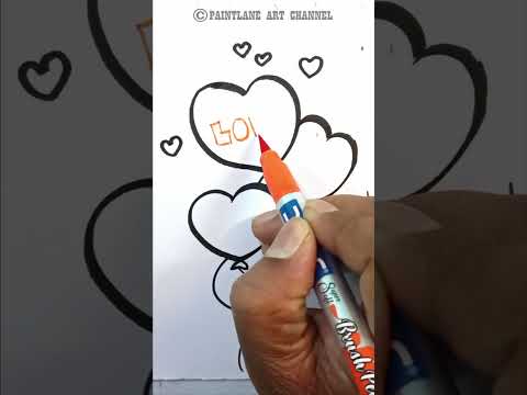 Coloring Love Symbols Clip Art #shorts #art #coloring