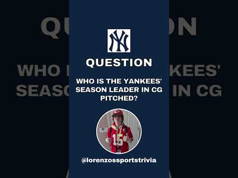 Who has the Yankees season record for CG pitched?