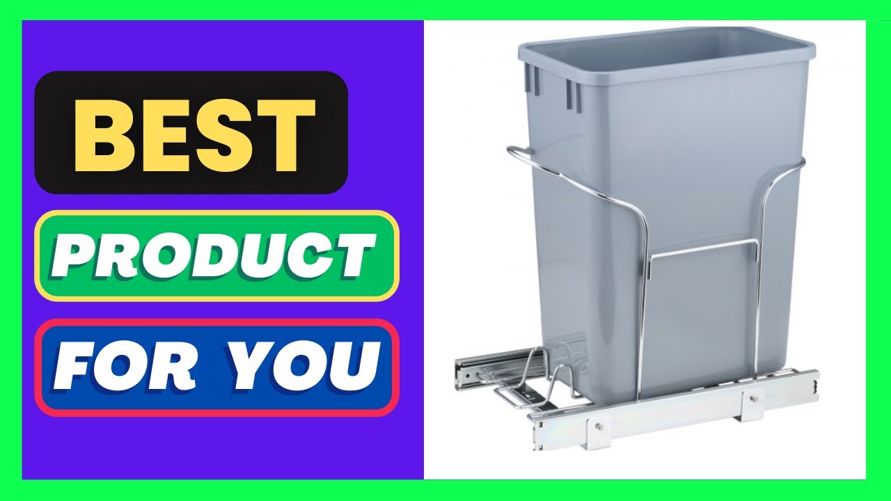 VEVOR Pull-Out Trash Can, 29L Single Bin, Under Mount Kitchen Waste Container with Slide
