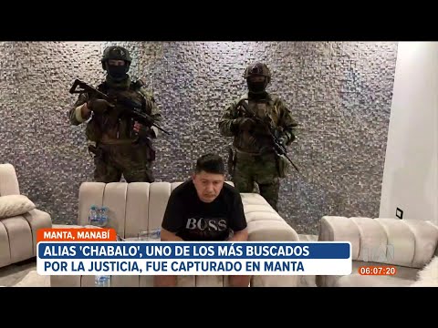 Alias 'Chabalo', uno de los más buscados por la justicia, fue capturado en Manta