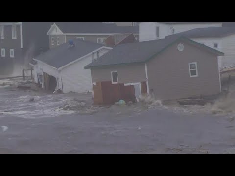 Homes washed out to sea as Fiona slams Canada