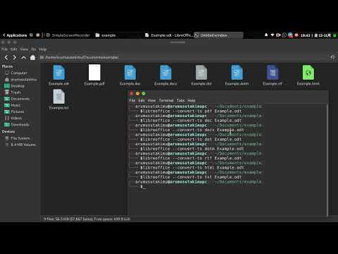 How to Convert odt LibreOffice Format to PDF or others via Terminal on Linux