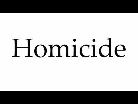 How to Pronounce Homicide