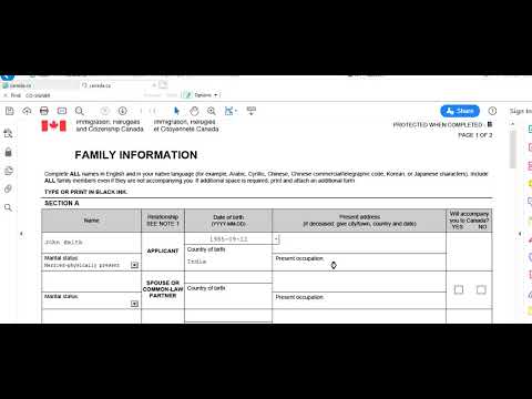 Imm 5707e Family Information Form for Canada Full Information How to Fill Step by Step