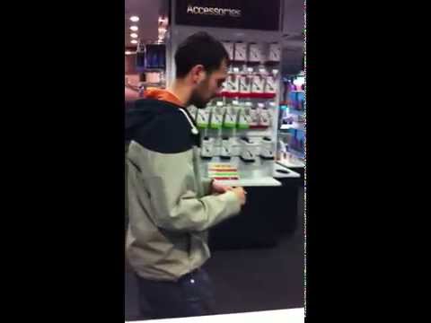 Dynamo does a magic trick at a Store