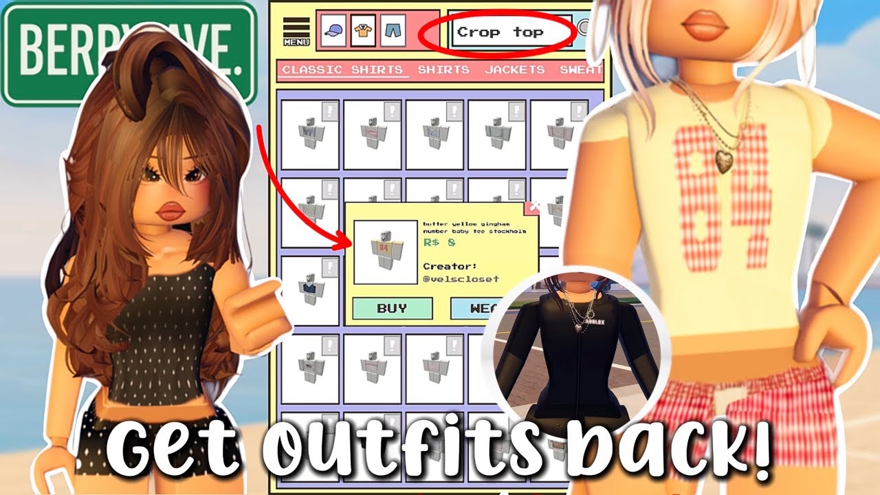 HOW TO GET OUTFITS BACK IN BERRY AVENUE UPDATE