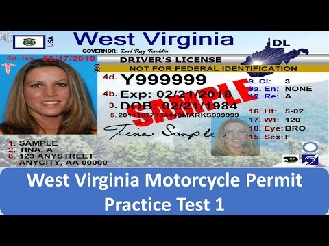 West Virginia Motorcycle Permit Practice Test 1