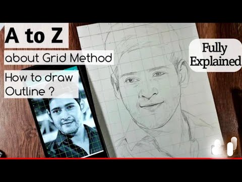 How to draw outline using the grid method...