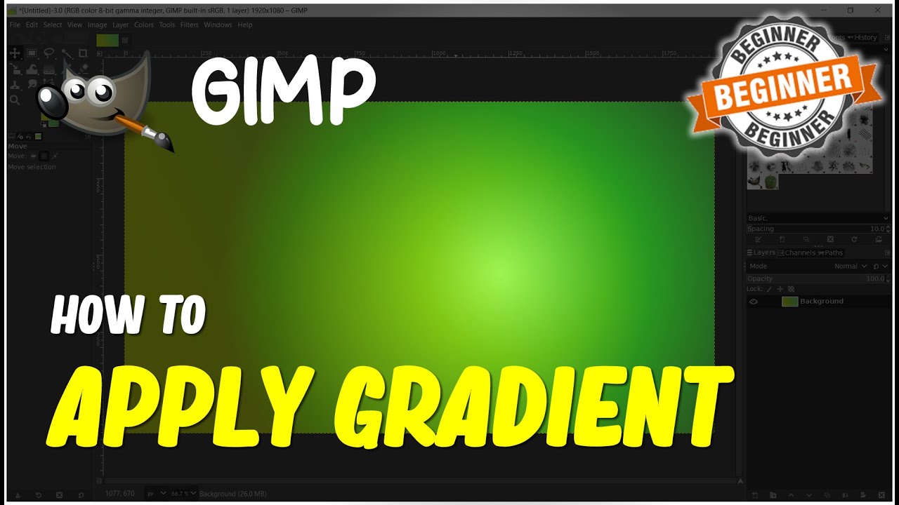 Gimp How To Apply Gradient Tutorial