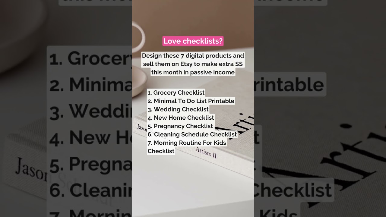 Love checklists? Design these 7 digital products + sell them on Etsy💸