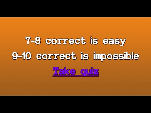 Quiz for the intellectual elite