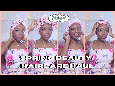 Spring Beauty/Haircare Haul The Vintage Cosmetic Company l Pretty, Pink Self-care Pieces for Spring