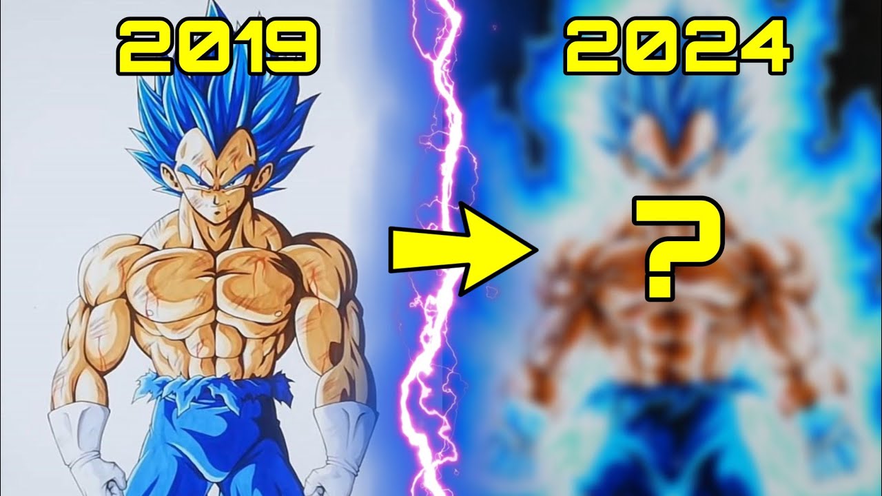 How to Draw VEGETA SSj Blue Evolution | Then vs Now Drawing